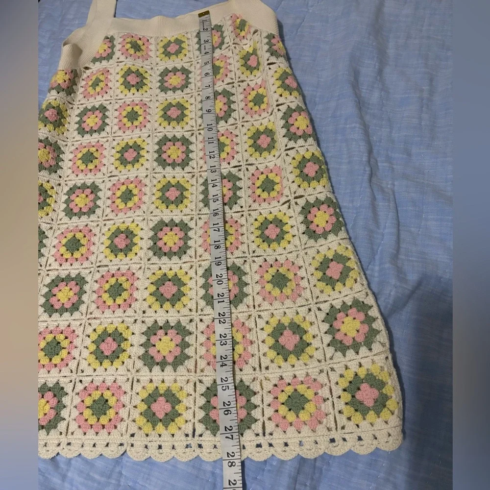 Sezane | Dresses | Rare Anatolie Dress Crochet Square Pattern ...